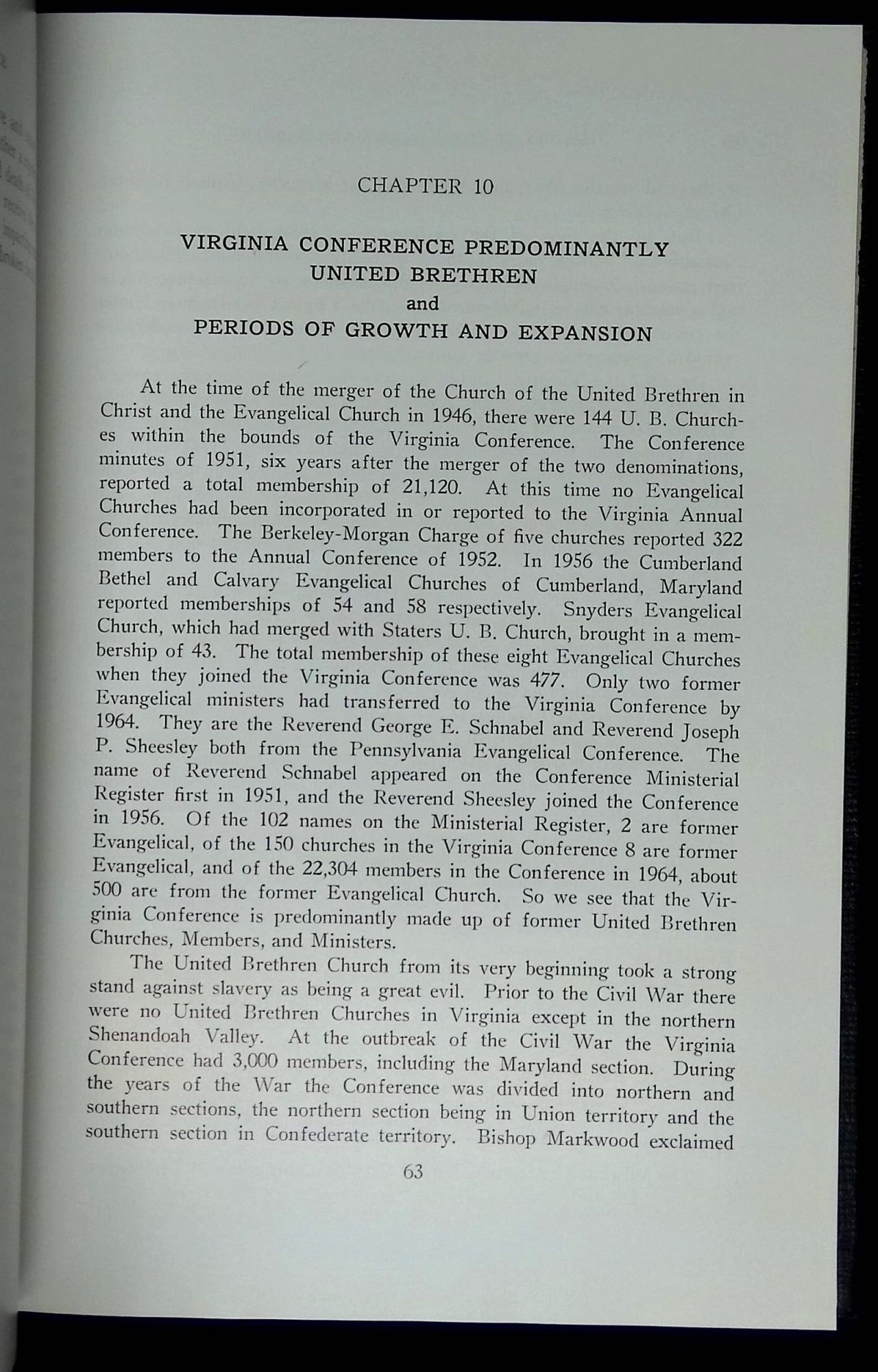 Pictorial History of the Virginia Conference Inscribed by Glovier ...