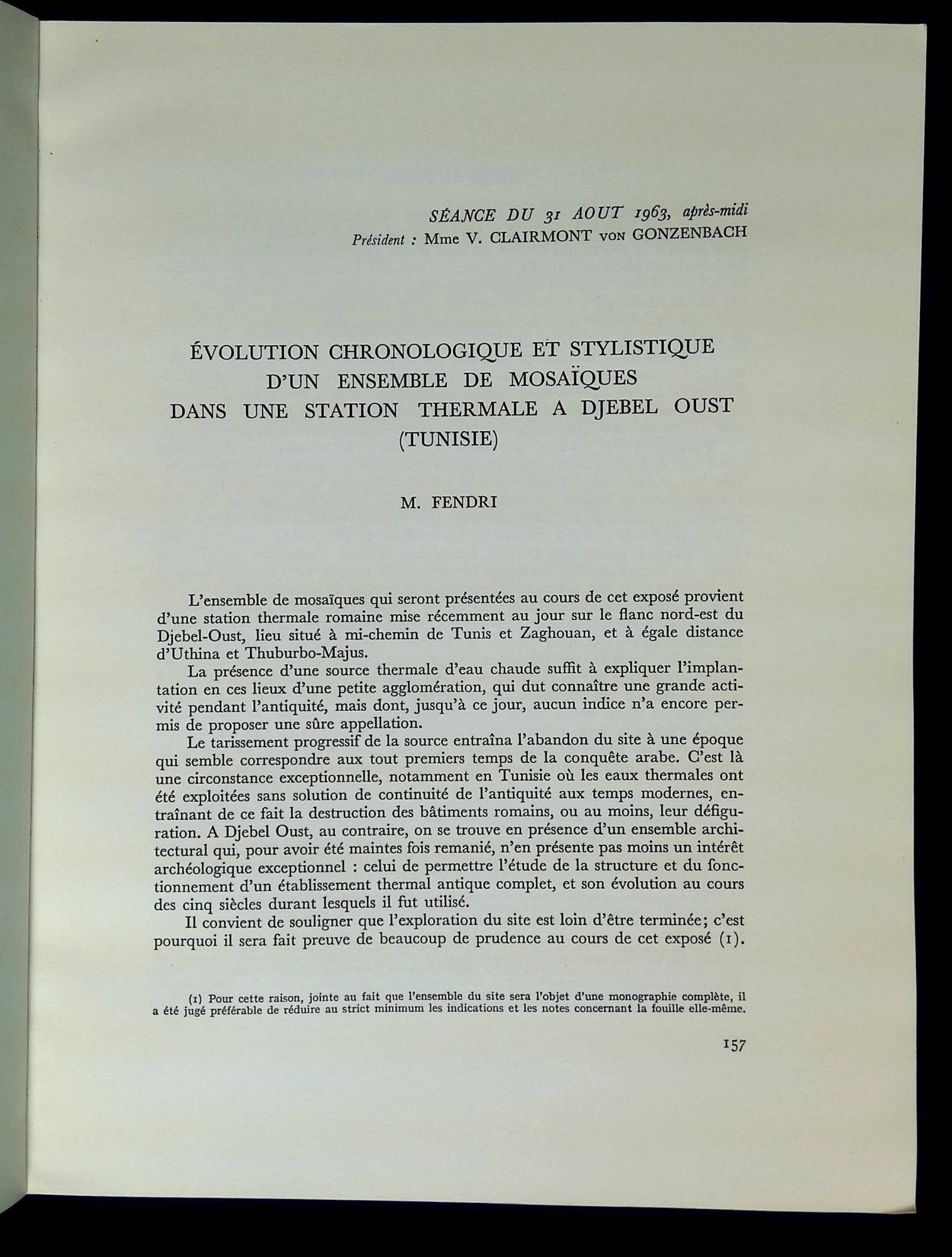 Evolution Chronologique et Stylistique d'un Ensemble de Mosaiques dans ...