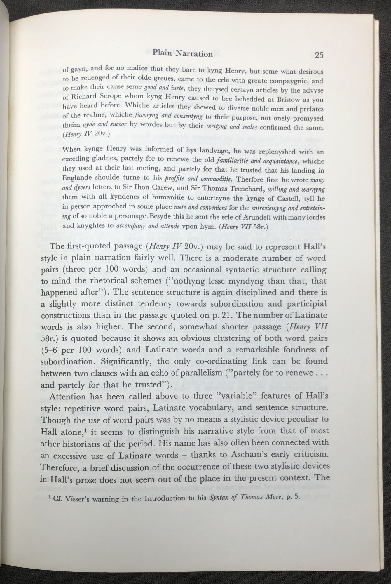 Studies in the Style and Narrative Technique of Edward Hall's Chronicle ...