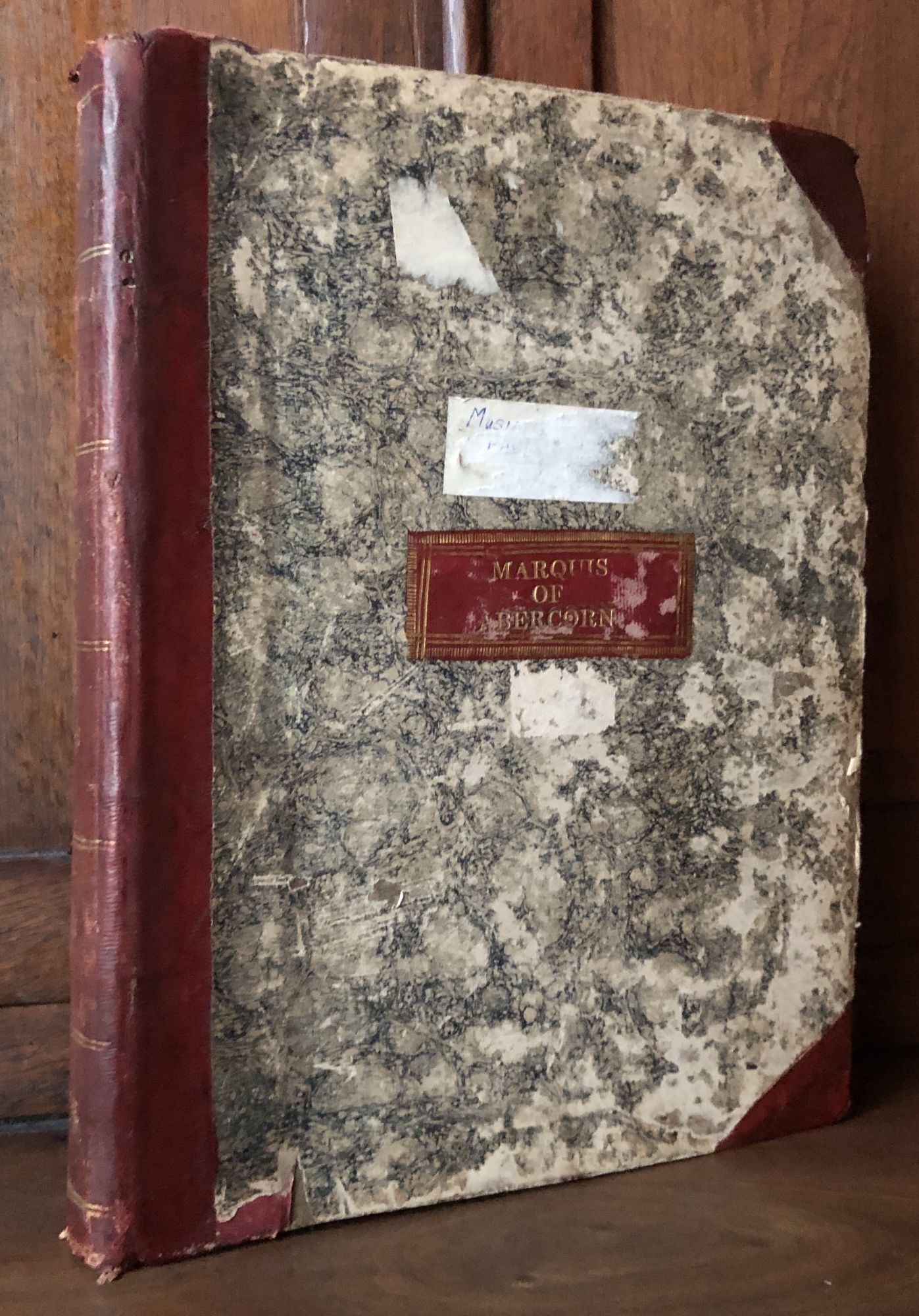 Ca. 1790-1810 bound volume of music -- songs, arias, glees, Marquis of ...