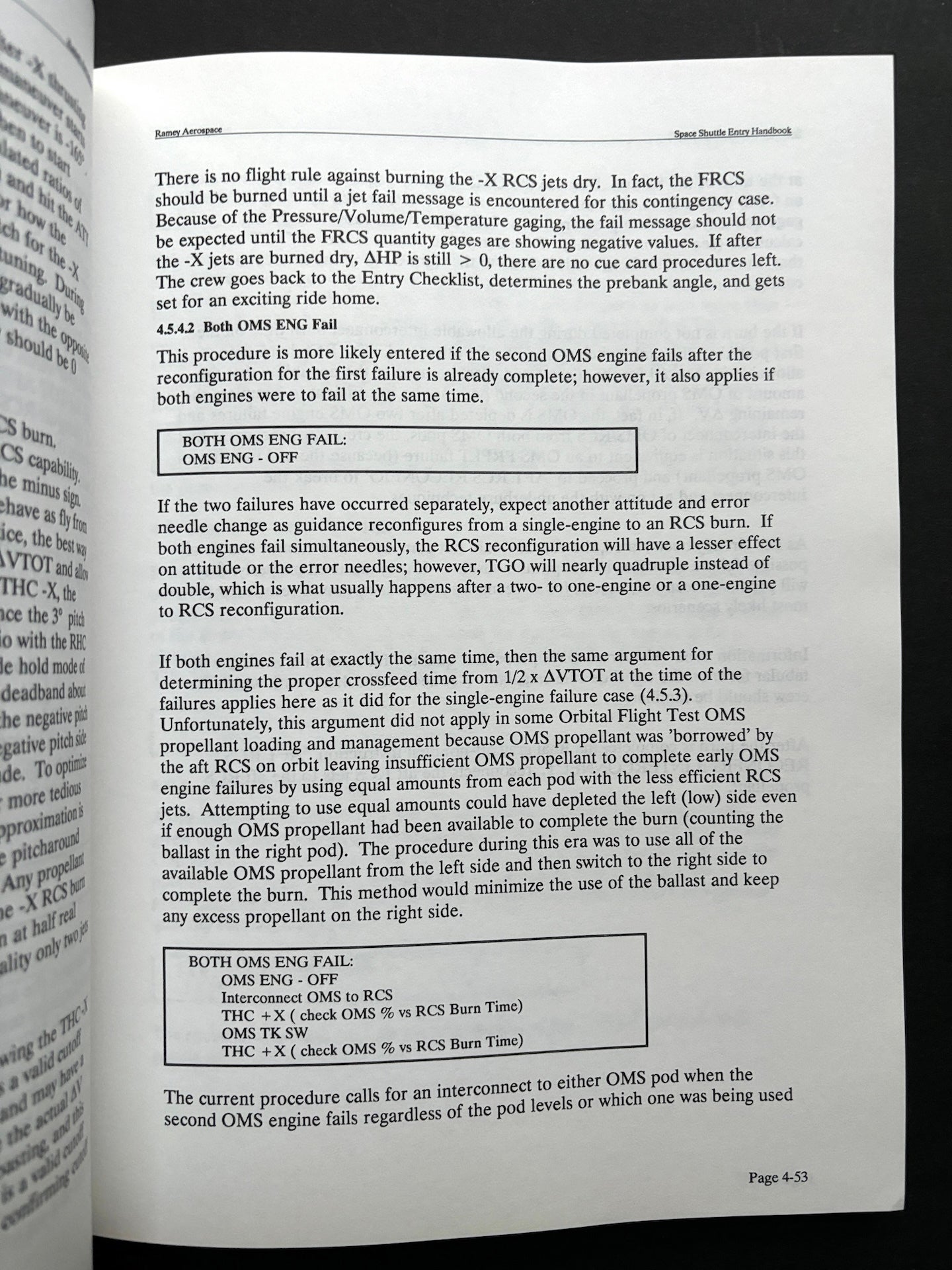 Space Shuttle Entry Handbook | Tom Ramey | Third Printing